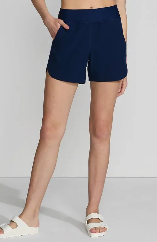 LANDS' END Upf 50 5" Board Shorts - Deep Sea Navy