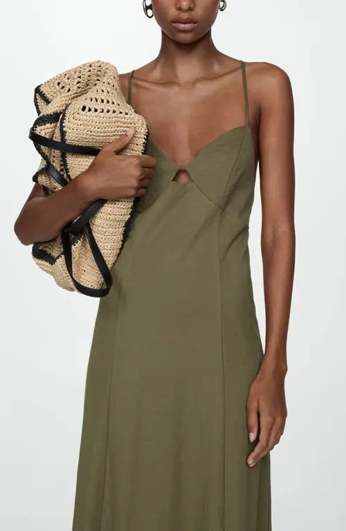 slim fit dress slacks Lewisa Maxi Dress Green Stripe