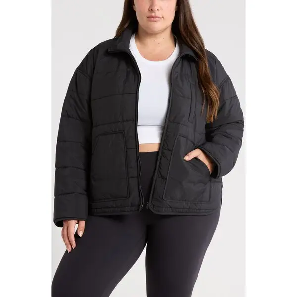 Zella Quilted Packable Jacket - Black
