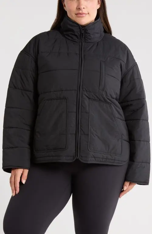 Zella Quilted Packable Jacket - Black