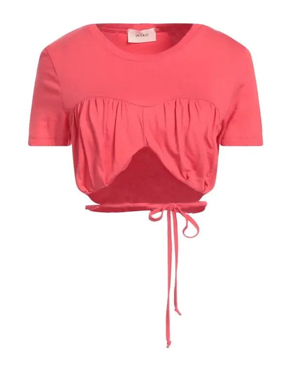 VICOLO Cotton Jersey Crop Top