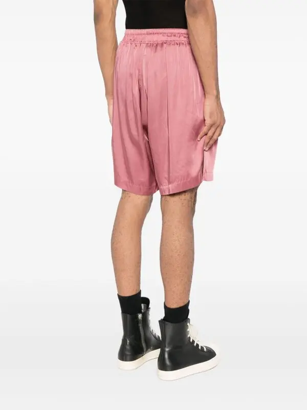 Rick Owens Drawstring Satin Shorts
