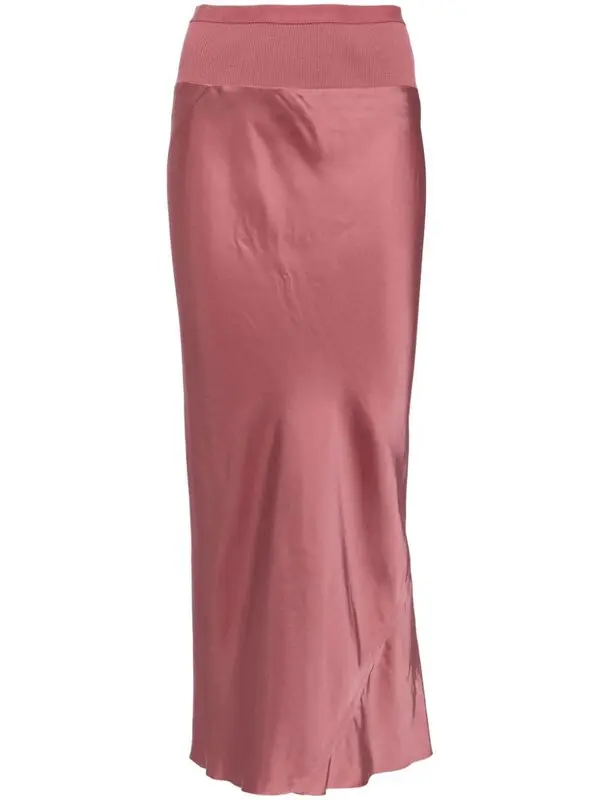 Rick Owens Calf Bias Skirt - Pink