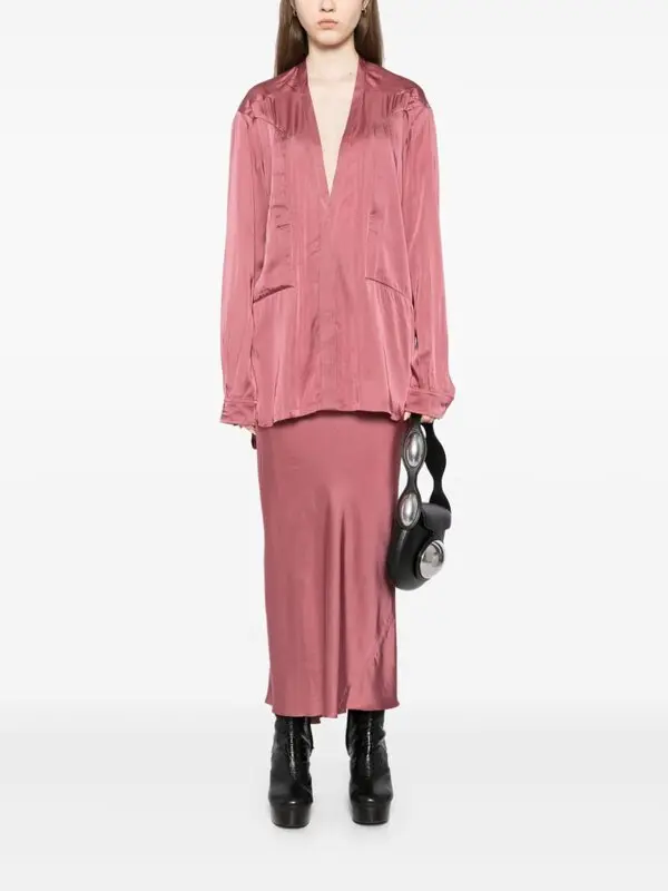 Rick Owens Calf Bias Skirt - Pink