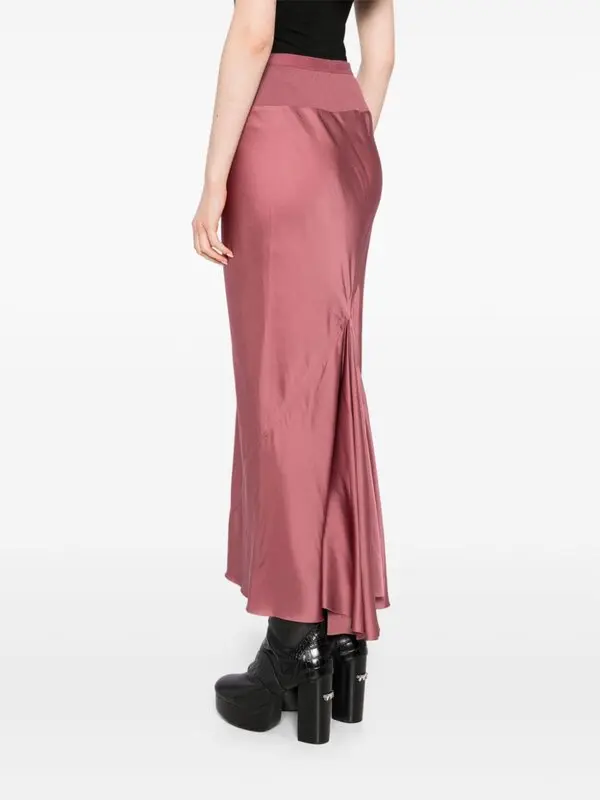 Rick Owens Calf Bias Skirt - Pink