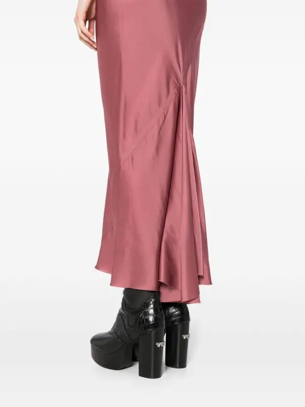 Rick Owens Calf Bias Skirt - Pink