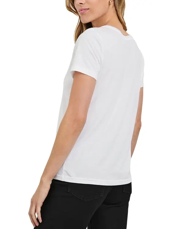 Rails V-neck Short Sleeve Tee - White