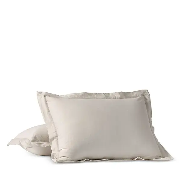 COYUCHI Cloud Soft Sateen Standard Sham - Pale Gray