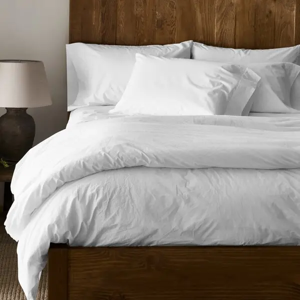 COYUCHI Cotton Percale Duvet Cover, King/california King - White