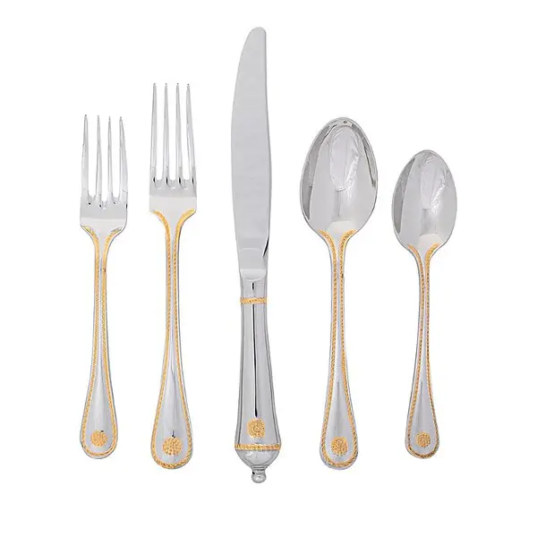 JULISKA Berry And Thread 20 Piece Flatware Set, Polished With Gold - Silver
