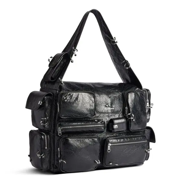 Balenciaga Superbusy Large Sling Bag - Black | Editorialist