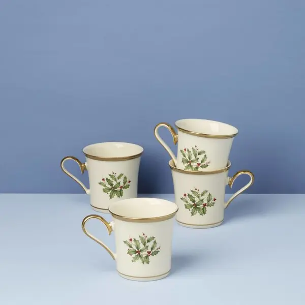 LENOX Holiday Mugs, Set Of 4