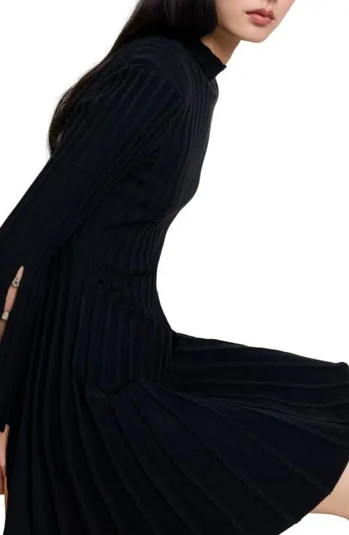 Maje Short Ribbed Knit Dress