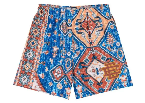 ERIC EMANUEL Basic Rug Print Short - White/blue/tan