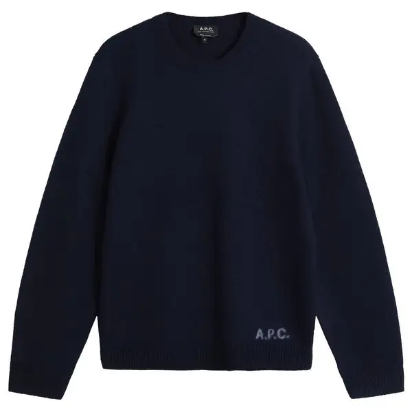 A.p.c. Edward Intarsia Knit Sweatshirt - Dark Navy