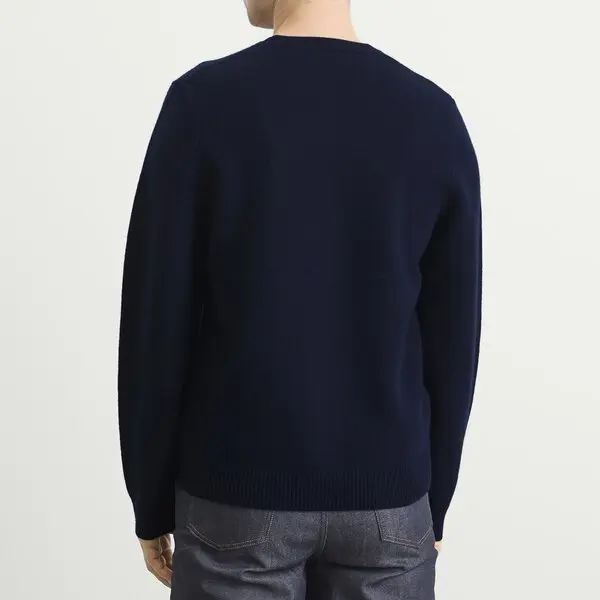 A.p.c. Edward Intarsia Knit Sweatshirt - Dark Navy
