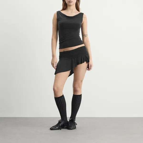 PEACHY DEN Kylie Top - Graphite
