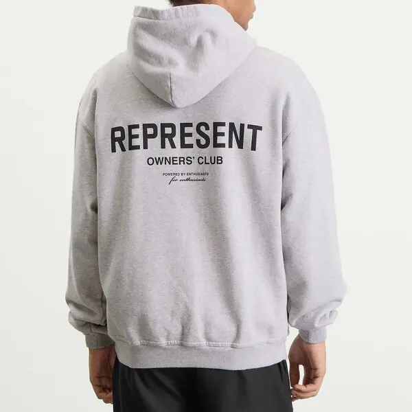 REPRESENT Owners Club Hoodie - Ash Grey/black