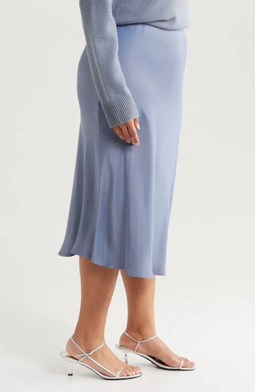 Nordstrom Bias Cut Satin Skirt - Grey Folkstone