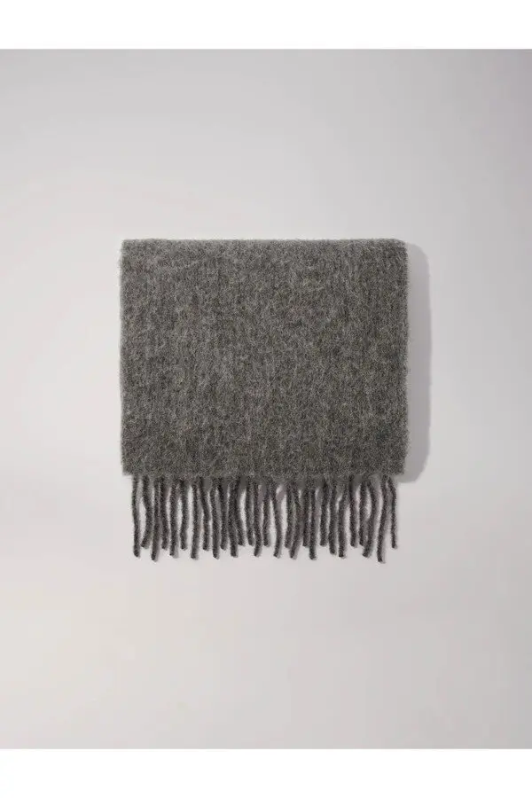 Maje Alpaca Blend Scarf - Grey