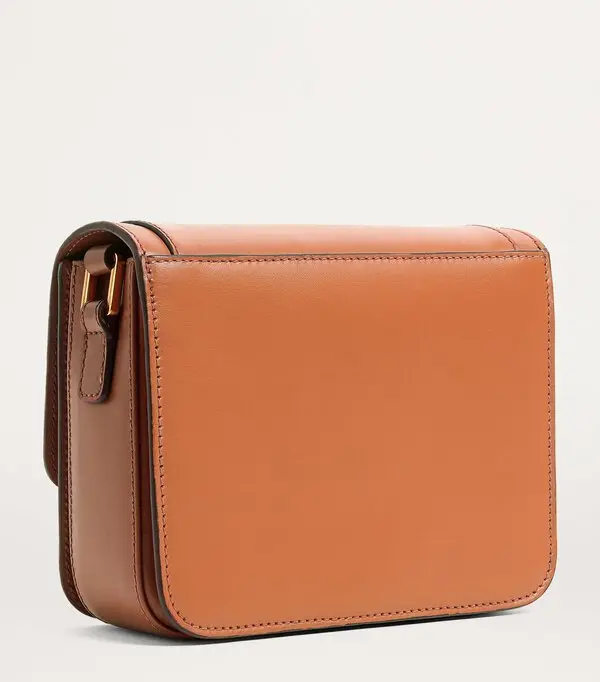 Harrods Leather Camera Bag With Gold-tone Hardware