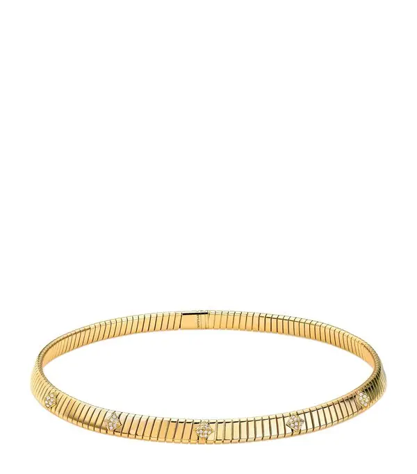 BVLGARI Yellow Tubogas Diamond Necklace - Gold