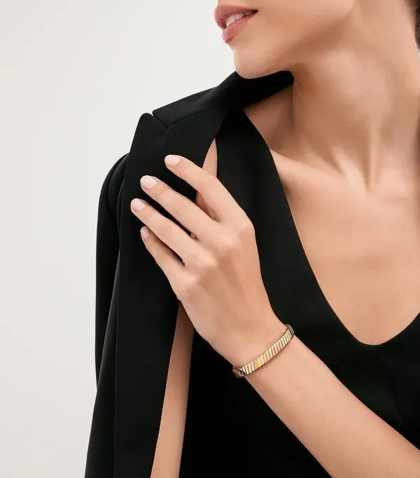 BVLGARI Tubogas Bangle In Yellow, Rose, And White