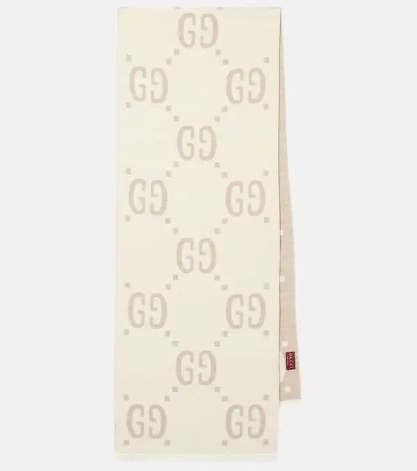 Gucci Gg Wool And Silk Scarf