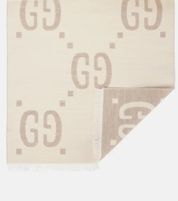 Gucci Gg Wool And Silk Scarf