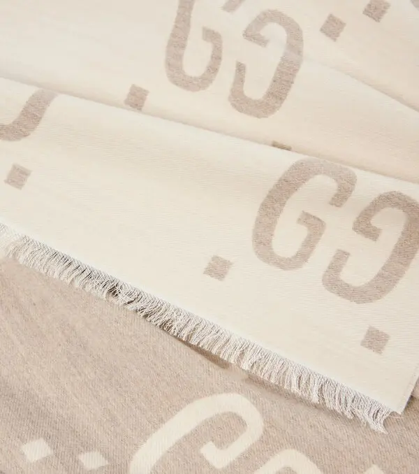 Gucci Gg Wool And Silk Scarf