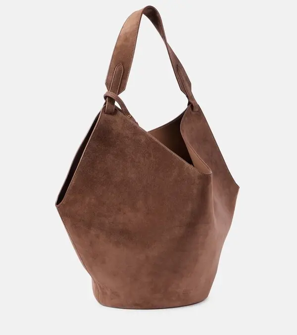 Khaite Lotus Medium Suede Tote Bag