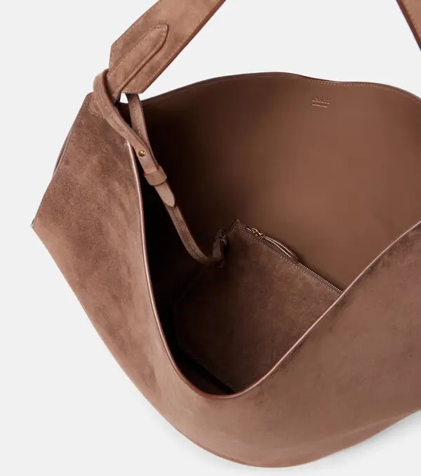 Khaite Lotus Medium Suede Tote Bag