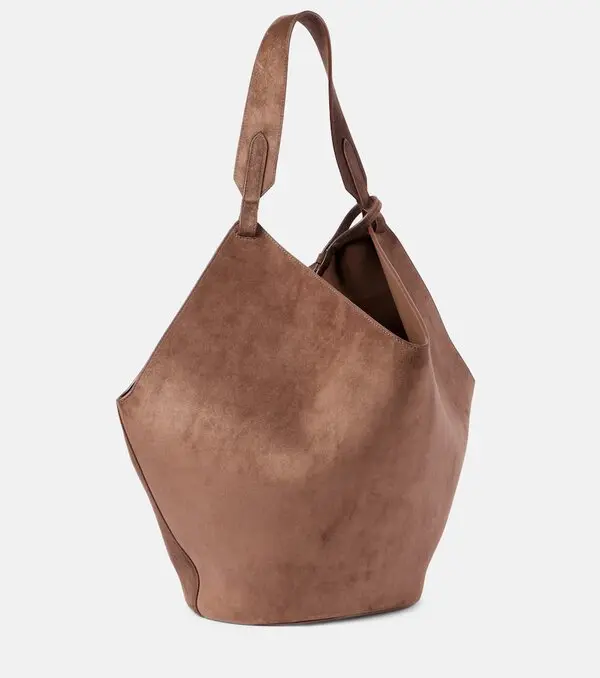 Khaite Lotus Medium Suede Tote Bag