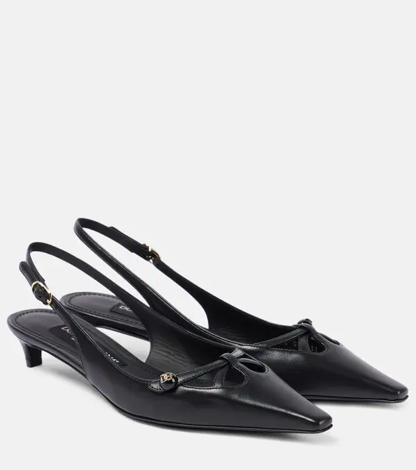 Dolce & Gabbana Leather Slingback Pumps