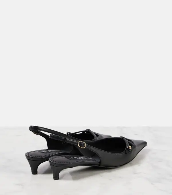 Dolce & Gabbana Leather Slingback Pumps