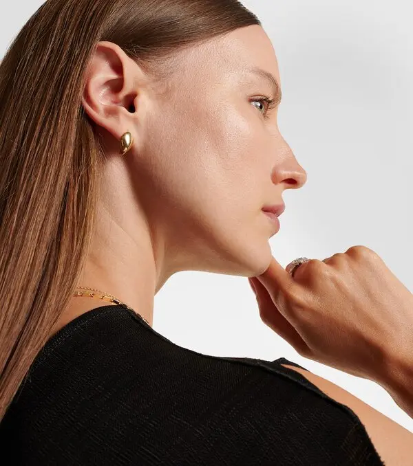SUZANNE KALAN Curved Claw 18kt Yellow Earrings