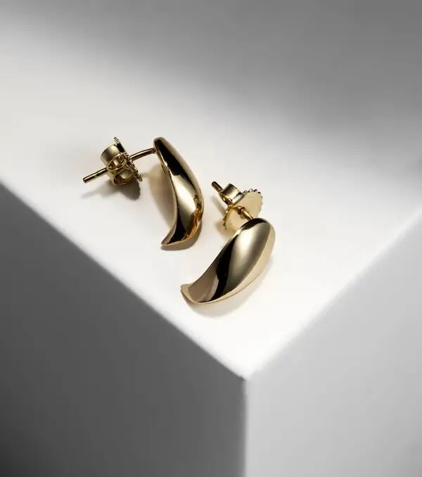 SUZANNE KALAN Curved Claw 18kt Yellow Earrings