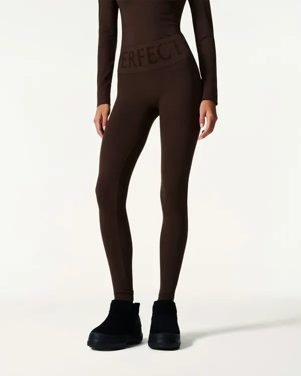 Perfect Moment Seamless Thermal Legging - Brown