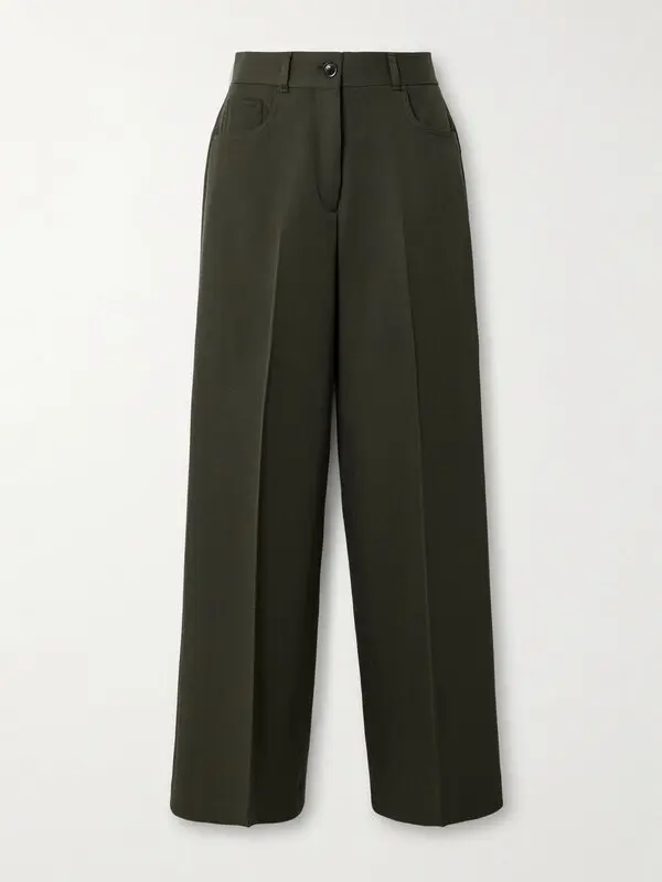 Purdey Seymour Pleated Wool-twill Wide-leg Trousers