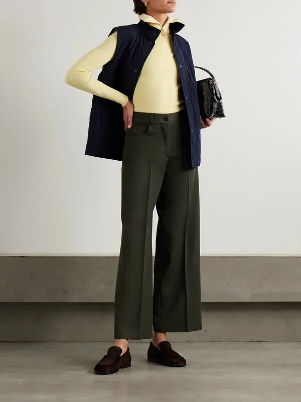 Purdey Seymour Pleated Wool-twill Wide-leg Trousers