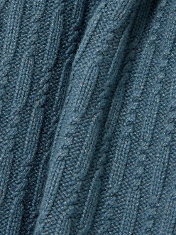 Purdey Annabel Cable-knit Cashmere Turtleneck Sweater