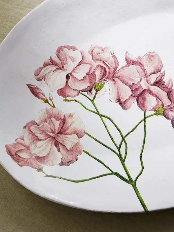 ASTIER DE VILLATTE John Derian Nerium Oleander Ceramic Platter