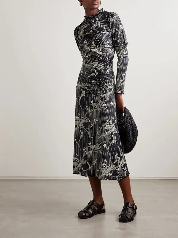 Sea Sunniva Printed Stretch-jersey Midi Dress