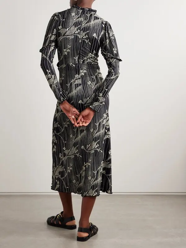 Sea Sunniva Printed Stretch-jersey Midi Dress