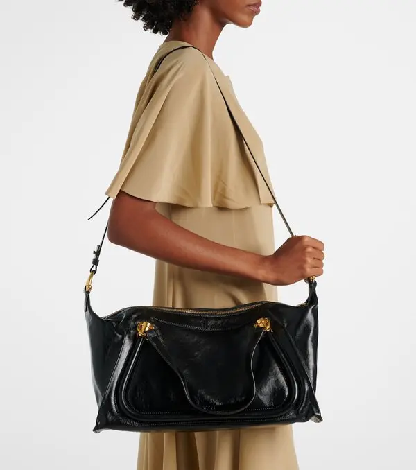 Chloé Paraty 24 Medium Shoulder Bag - Black