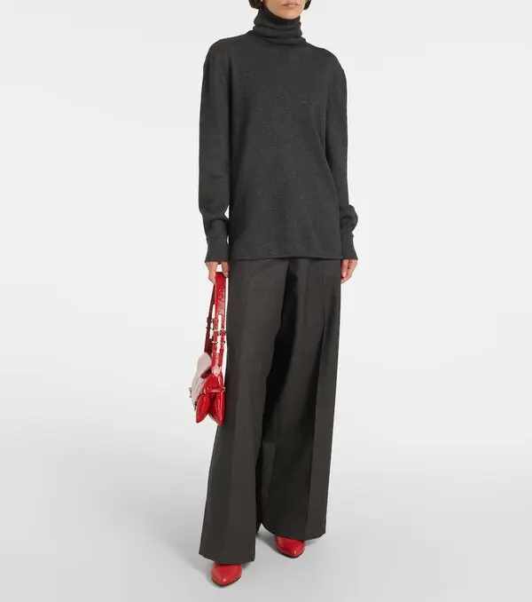 Givenchy Asymmetric Wool Sweater Dress - Grey