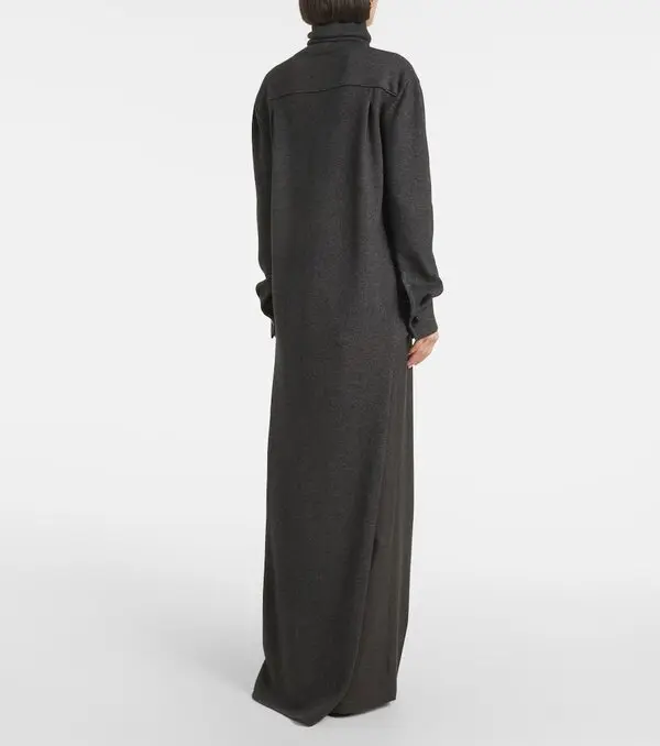 Givenchy Asymmetric Wool Sweater Dress - Grey
