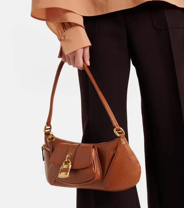 Chloé The 99 Small Leather Shoulder Bag - Brown