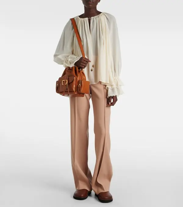 Chloé Leather Bucket Bag - Brown