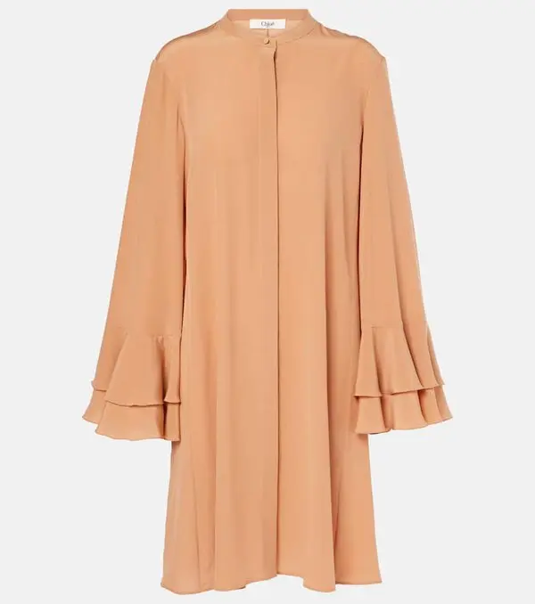 Chloé Silk Crêpe De Chine Minidress